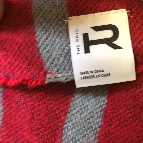 The Rail | Accessories | The Rail Red Stars And Stripes Fringe Scarf ...